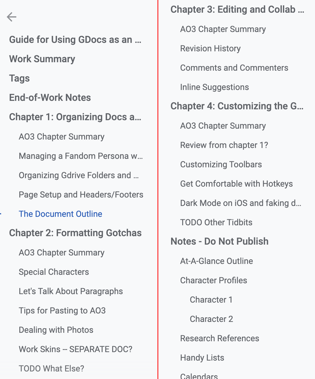 Guide for Using GDocs as an AO3 Author - Chapter 1 - jalapeno_eye ...