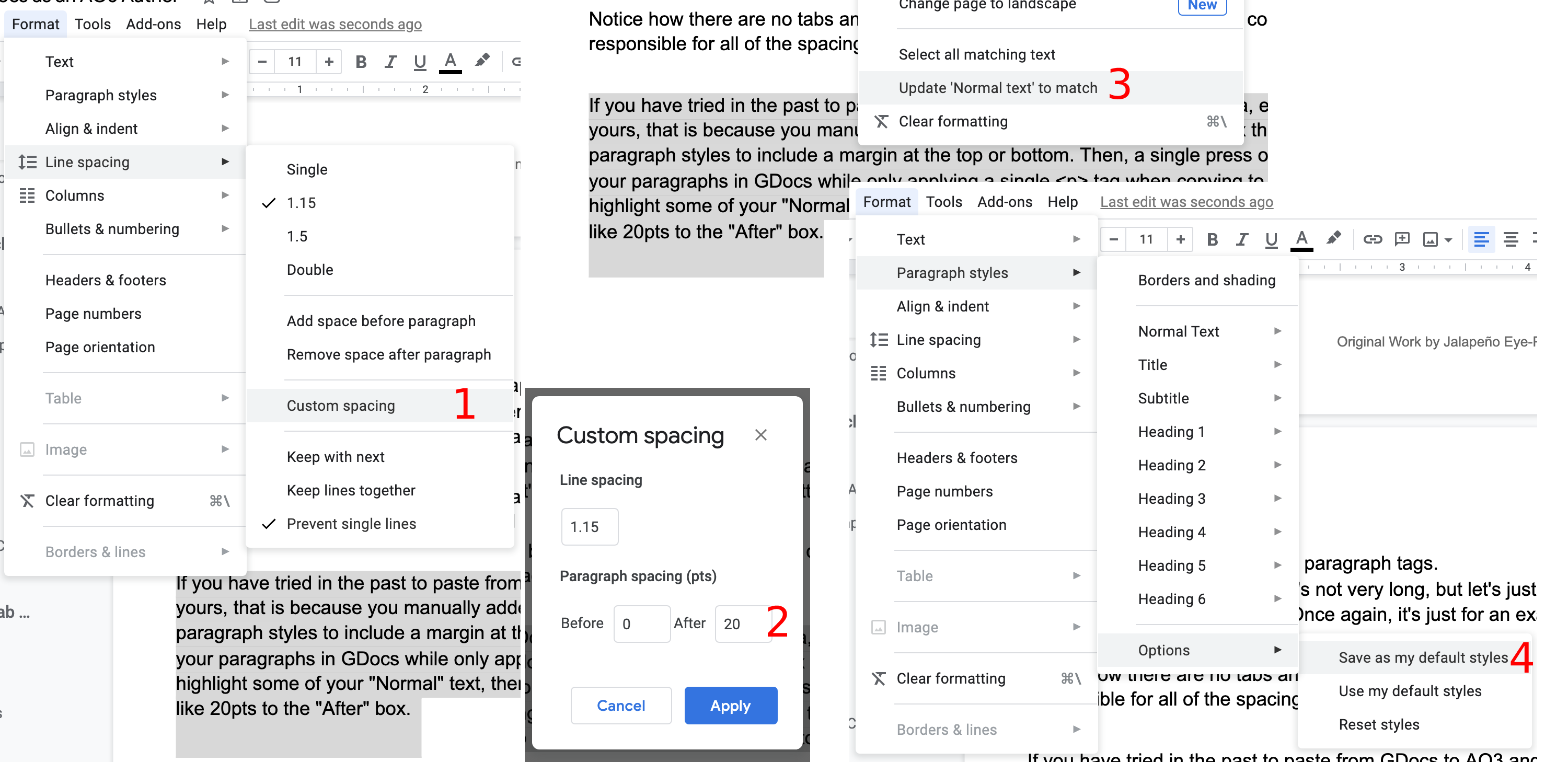 Guide for Using GDocs as an AO3 Author - Chapter 2 - jalapeno_eye ...